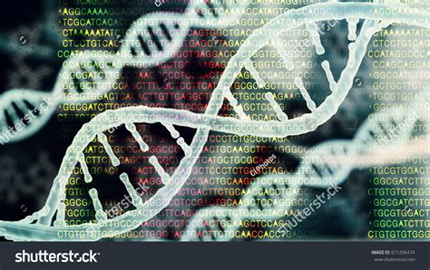 Biotechnology Bioinformatics Concept Dna Protein Letter Stock Illustration 671206474 Shutterstock