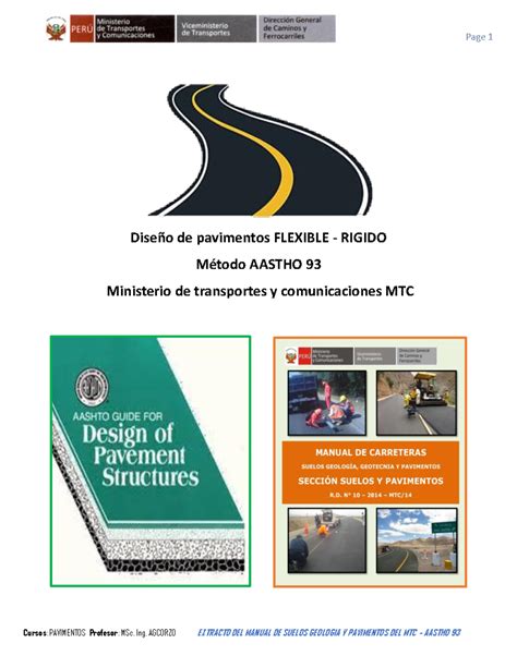 Tablas Diseño De Pavimentos Flexibles Y Rigido Diseño De Pavimentos