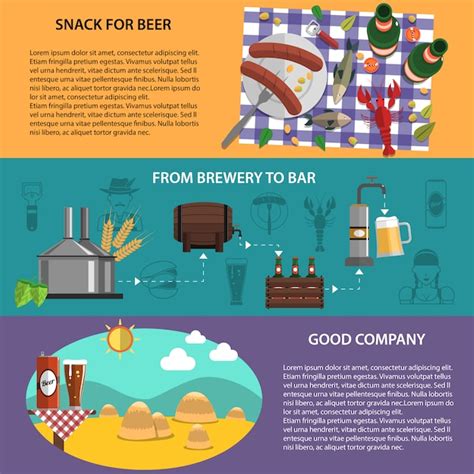 Bier Banner Set | Kostenlose Vektor