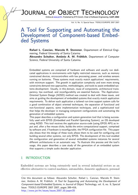 pdf a tool for supporting and automating the development of component