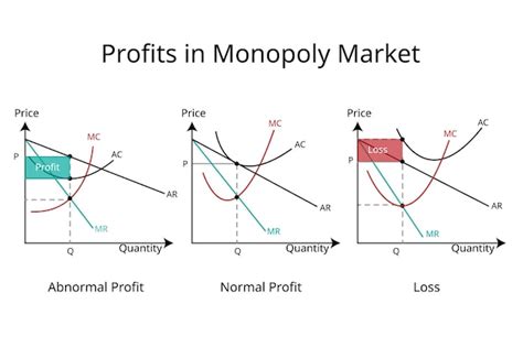 Premium Vector Type Of Profit In Monopoly Market In Economics Graph