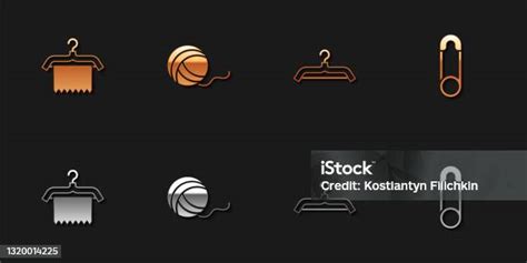 행거 옷장 원사 볼 세이프티 핀 아이콘 을 설정합니다 벡터 건강관리와 의술에 대한 스톡 벡터 아트 및 기타 이미지 건강관리와 의술 걸이 장비 고정시킴 Istock