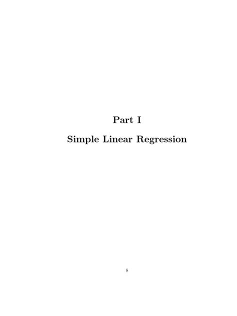 Pt1 Simple Linear Regression Pdf Regression Analysis Statistical
