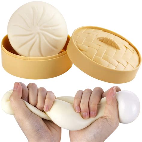 Grace Dumpling Squishy Fidget Toy Dumpling Stress Ball Steamed Stuffed Bun Squeezing Stress