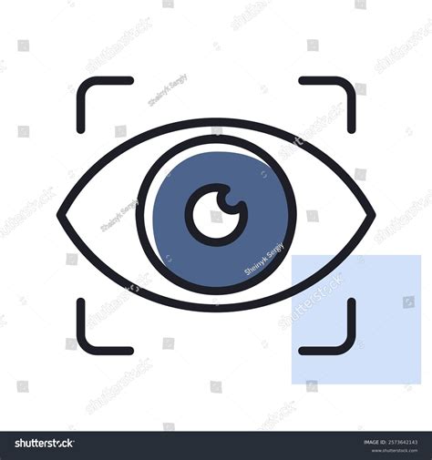 Eye Scan Vector Icon Retina Check Stock Vector Royalty Free