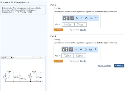 Solved Problem 4 74 Pspice Multisim Determine The Thevenin