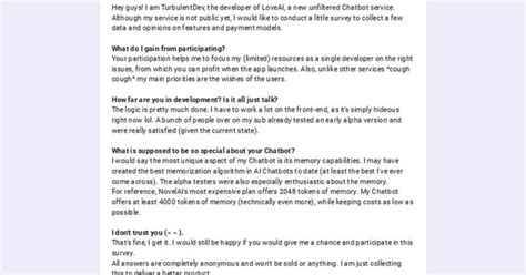 Chatbot Survey R Characterai Nsfw