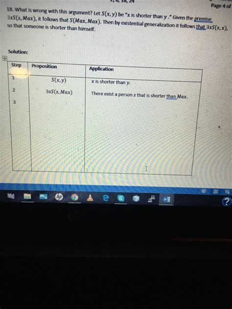 Solved What Is Wrong With This Argument Let Sx Y Be X