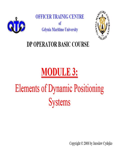 Module 3 Elements Of Dynamic Positioning Systems Download Free Pdf Computer Architecture
