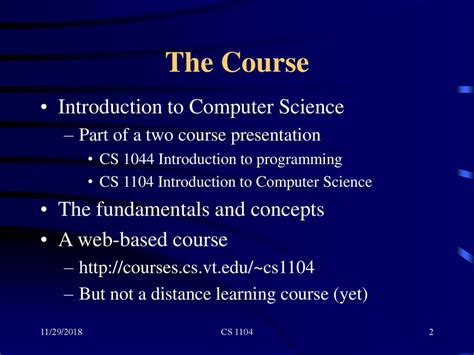 Cs 1104 Introduction To Computer Science Ppt Download