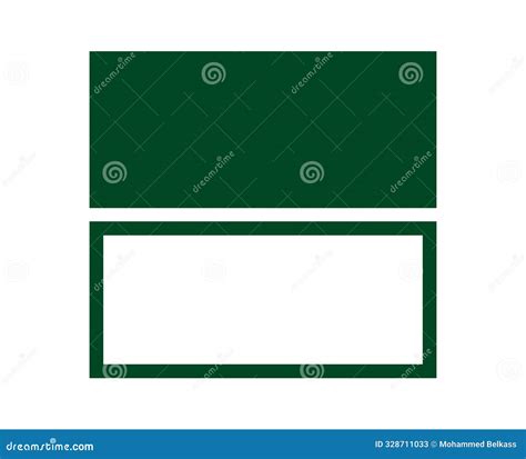 Rectangle Geometric Outline And Rectangle Shape Green Symbol Stock Vector Illustration Of