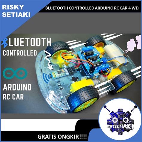 Jual Bluetooth Controlled Arduino Rc Car 4 Wd Shopee Indonesia