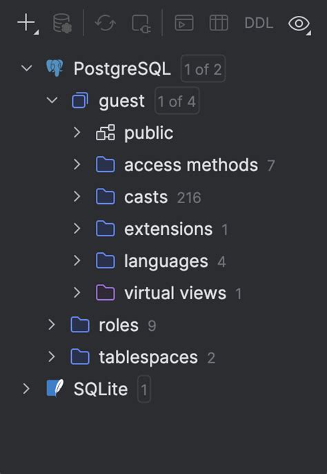 Database Tool Window Pycharm Documentation