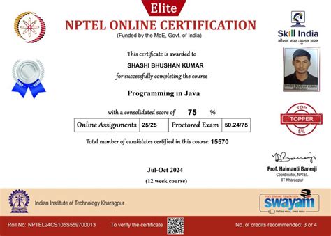 Java Programming Certification Npteliitkharagpur Continuedlearning Softwaredevelopment