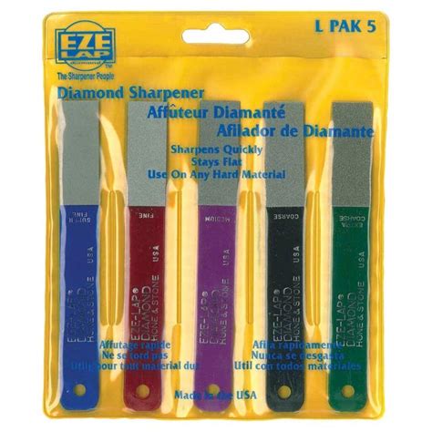 Eze Lap Color Coded Hone And Stone Diamond Sharpener 5 Pack Set Mitre 10
