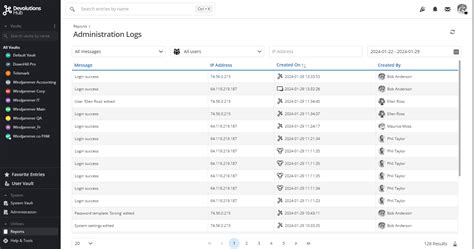 Comprehensive Reports Features Devolutions