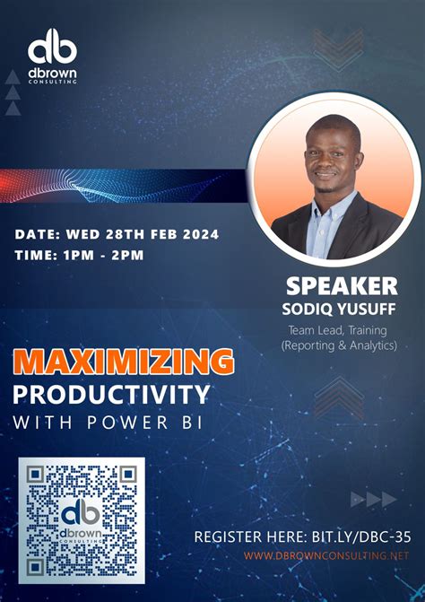 Power Bi Webinar Maximizing Productivity Dbrownconsulting Posted On The Topic Linkedin