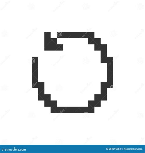 Turn Pixelated Ui Icon Stock Vector Illustration Of Interface 259895952