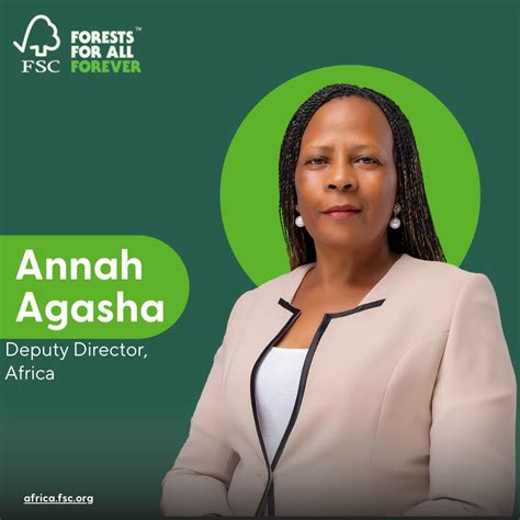 Fsc Appoints Annah Agasha As Deputy Director For Africa The Forest