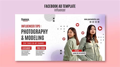 인플 루 언서 커리어 페이스 북 템플릿 무료 Psd 파일