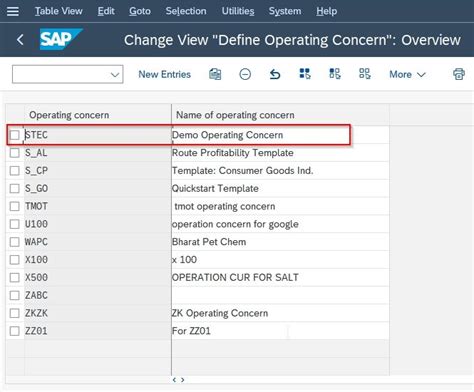 How To Define Operating Concern In Sap