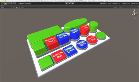 Simple Animated Functional 3d Buttons Mobile Ar And Pc Ready By Swump