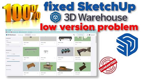 How To Fixed SketchUp 3D Warehouse Low Version Problem Sketchup