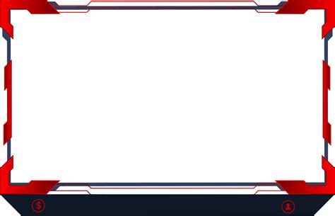 Digital Live Streaming Overlay Decoration With Dark Red Color Outlines Streaming Overlay And