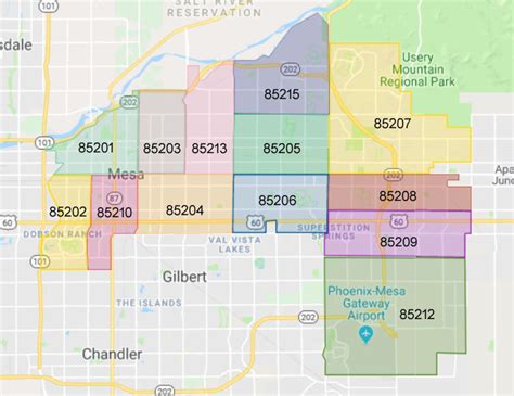 Zip Code Mesa Arizona Map Angela Maureene