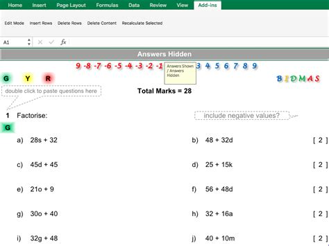 Factorising Single Brackets Differentiated Worksheet Teaching Resources