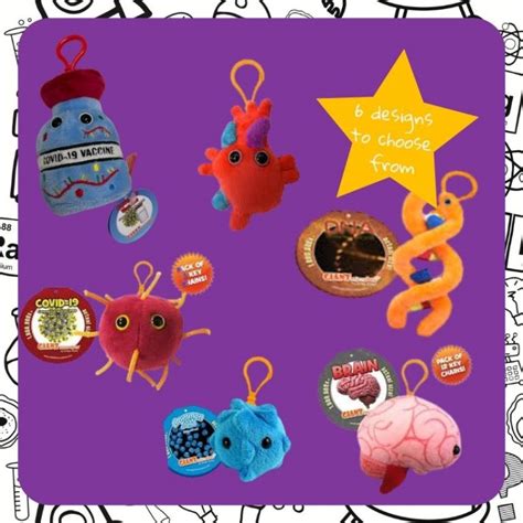 Giant Microbes And Organism Plush Key Rings • Curiosity Box