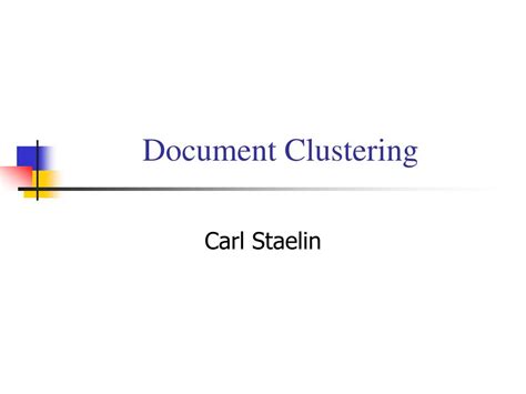Ppt Document Clustering Powerpoint Presentation Free Download Id5119778