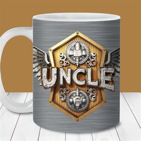 Uncle Angel Wings Coat Of Arms Mug Wrap Png 11oz And 15oz Mug Wrap Template Instant Download