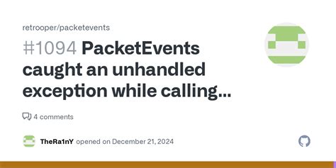 Packetevents Caught An Unhandled Exception While Calling Your Listener