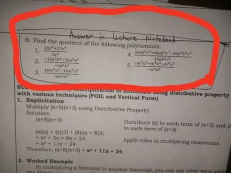 Find The Quotient Of The Following Polynomials Frac 18x5 27x4 3x
