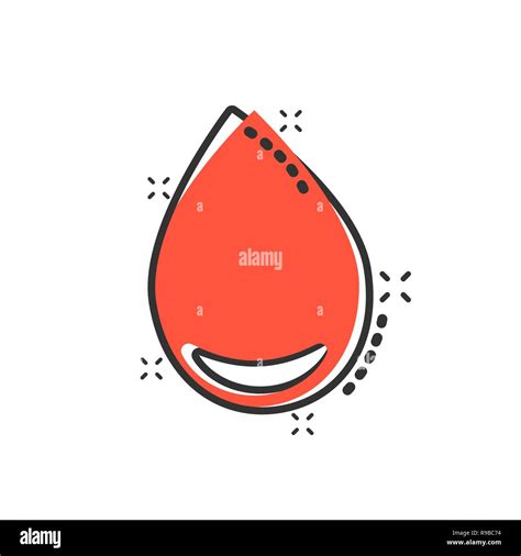 Water Drop Symbol Im Comic Stil Regentropfen Vektor Cartoon Illustration Piktogramm Tropfen