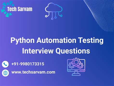 Python Automation Testing Interview Questions Complete Guide With