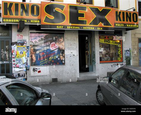 Sex Cinema At A Side Street To The Reeperbahn Red Light District Germany St Pauli Hamburg