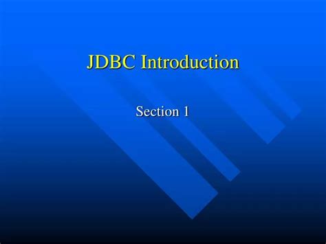 Ppt Jdbc Introduction Powerpoint Presentation Free Download Id5156115