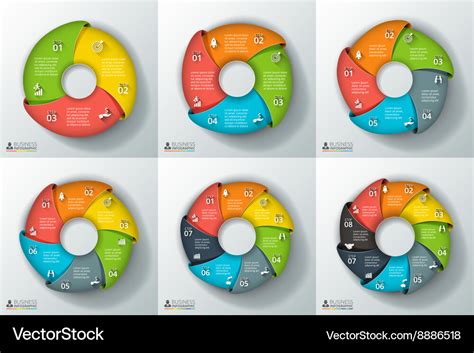 Circular Data Swirl Infographic Royalty Free Vector Image