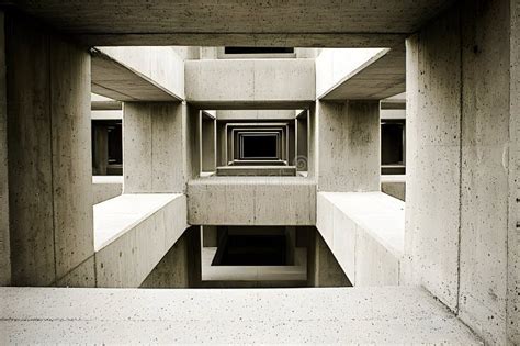 Abstract Concrete Structure Geometric Architecture Photography Stock