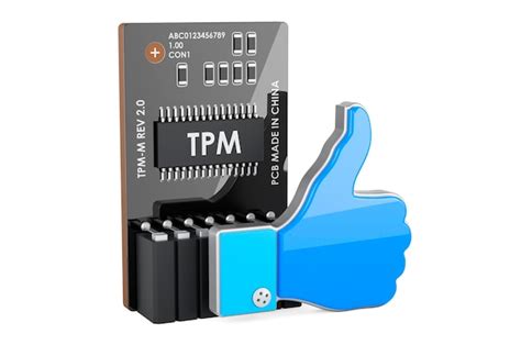 Premium Photo Trusted Platform Module Tpm With Like Icon 3d Rendering Isolated On White Background
