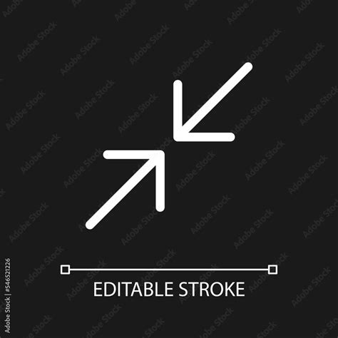 Screen Minimizing Pixel Perfect White Linear Ui Icon For Dark Theme Multimedia Player Control