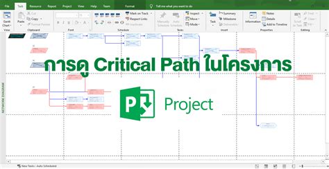 การด Critical Path ของโครงการ ใน Microsoft Project 9Expert