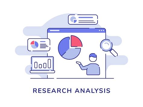 Premium Vector Research Analysis Concept Man Presentation Data