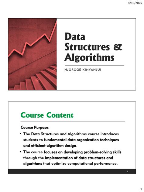 Cns Data Structures And Algorithms Introduction Pdf Data Type Time Complexity