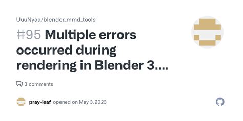 Multiple Errors Occurred During Rendering In Blender 3 5 Version