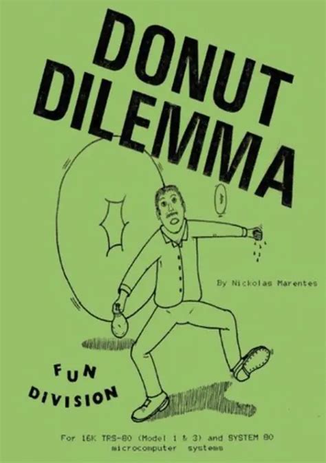 Donut Dilemma 1983zeta Microcomputer Cmd Rom Download Tandy Trs 80 Micro Computer System