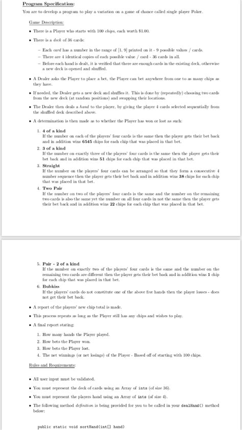 Solved Program Specification You Are To Develop A Program