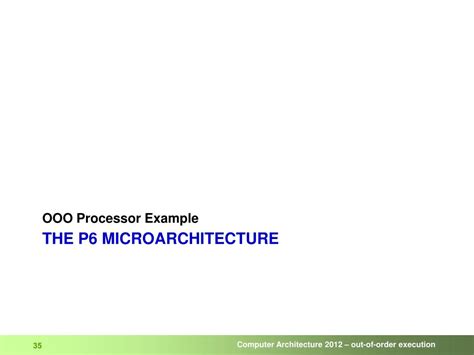 Ppt Computer Architecture Out Of Order Execution Powerpoint